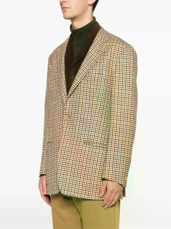 ROMEO GIGLI 1990s Checked Jacket - Neutrals