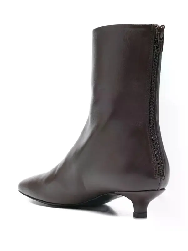 TOTEME 35mm Nappa Ankle Boots - Brown