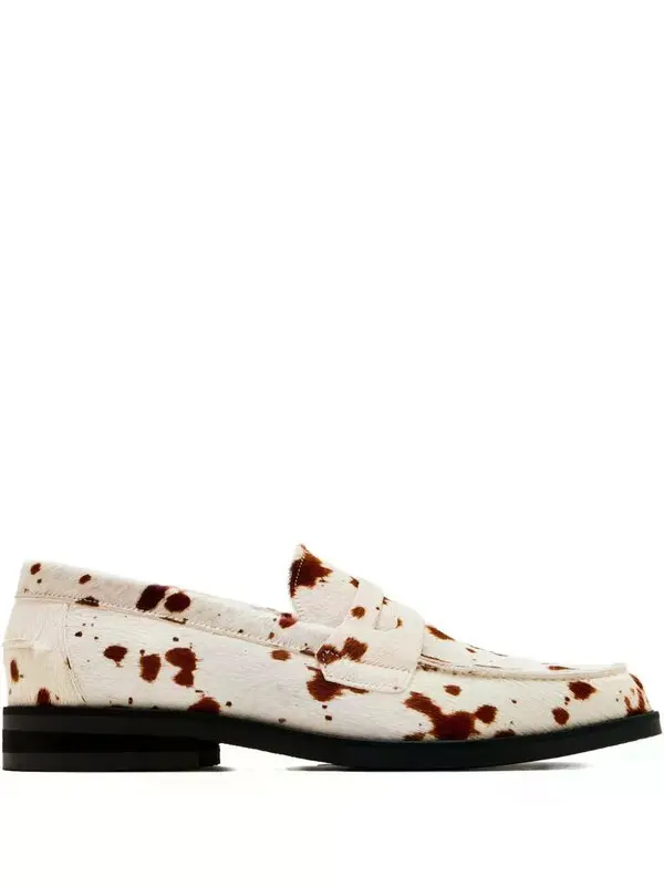 DUKE + DEXTER Wilde Penny-strap Loafers - Neutrals