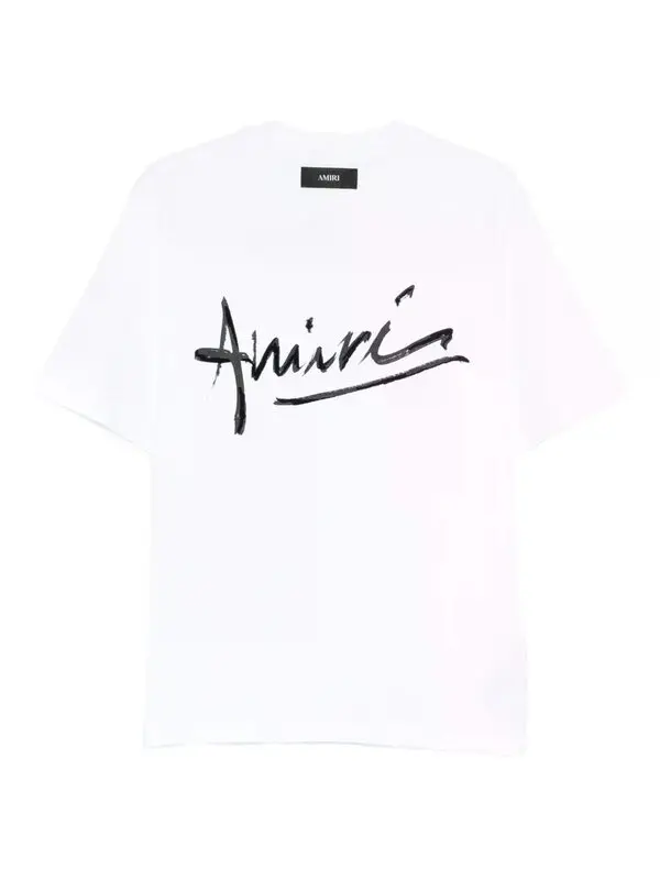 Amiri Script-logo T-shirt - White