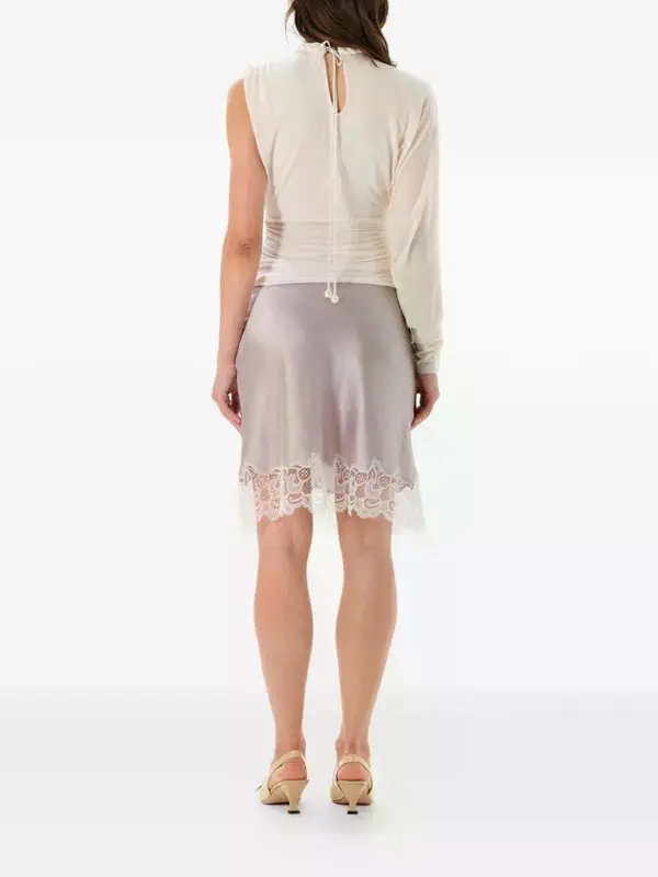 MANURI Didi One-sleeve Braided Blouse - Neutrals