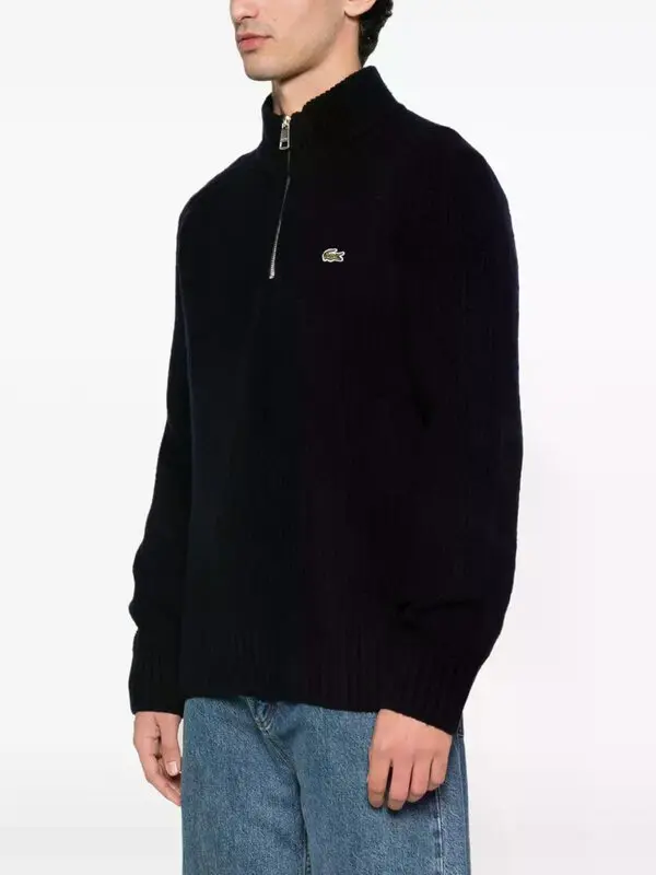 Lacoste Zip Appliqué Knitwear