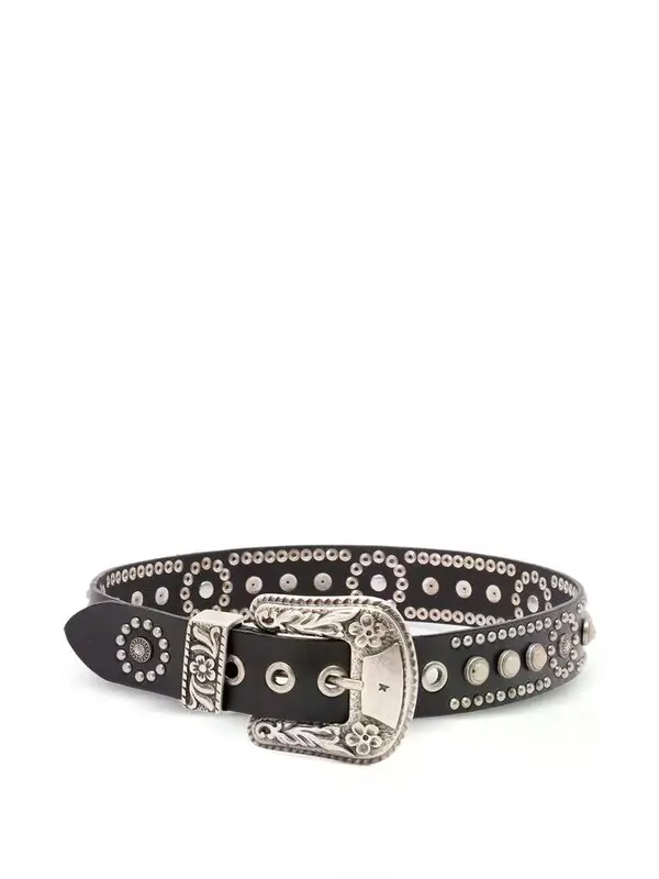 GOLDEN GOOSE Studded Belt - Black