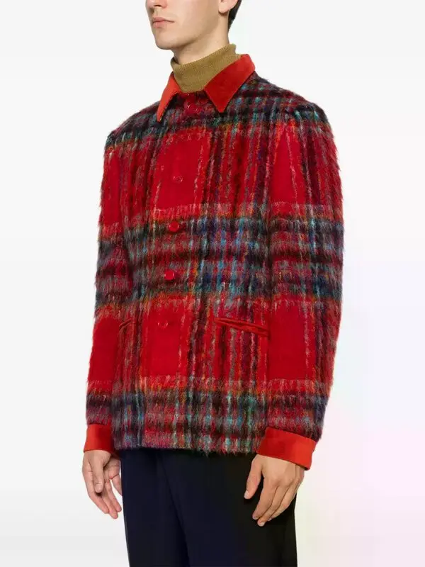 ROMEO GIGLI Checked-pattern Buttoned Jacket
