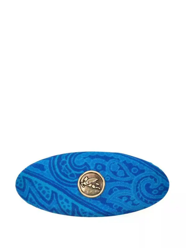 Etro Paisley Medallion Hair Clip - Blue