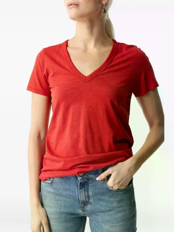 Rag & Bone The Slub V-neck T-shirt - Red
