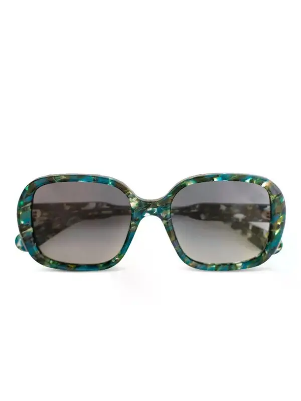 Chloé Patterned Square-frame Sunglasses - Green