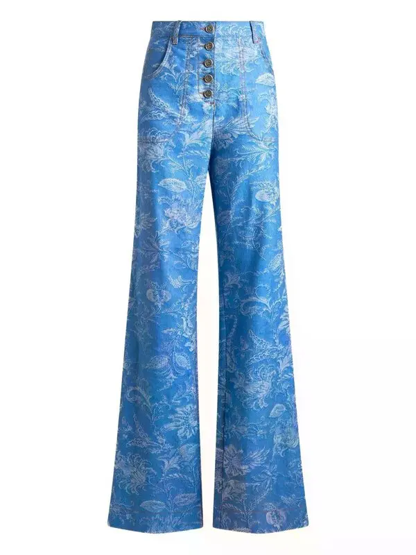 Etro Button-fastening Printed Jeans