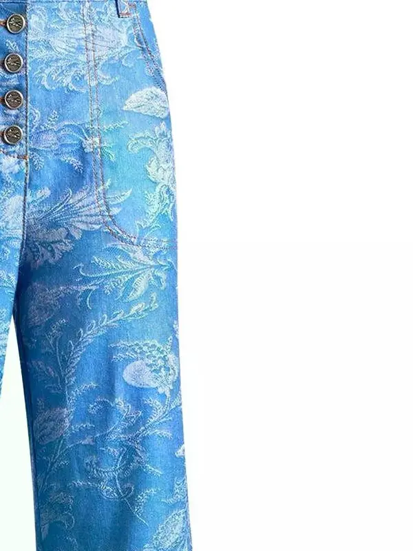 Etro Button-fastening Printed Jeans