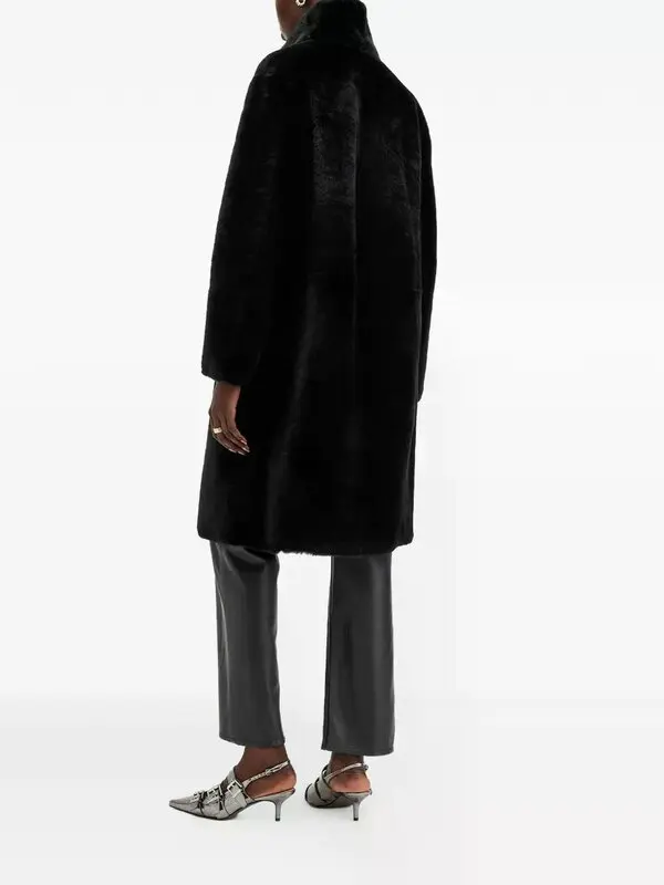 ALLSAINTS Serra Buttoned Leather Coat