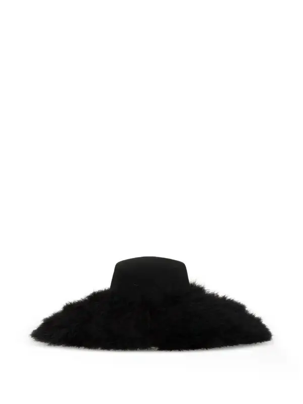 STEPHEN JONES Feathered Wool Hat - Black