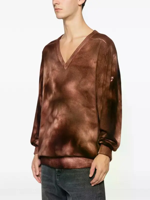 A.N.G.E.L.O. VINTAGE CULT Tie-dye V-neck Sweater