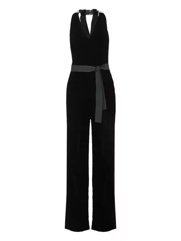 Peserico Tie-waist Jumpsuit - Black