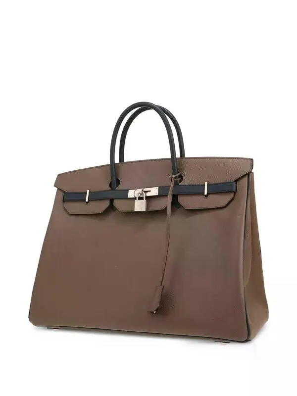 Hermès 2018 Birkin 40 Flap-fastener Tote Bag - Brown