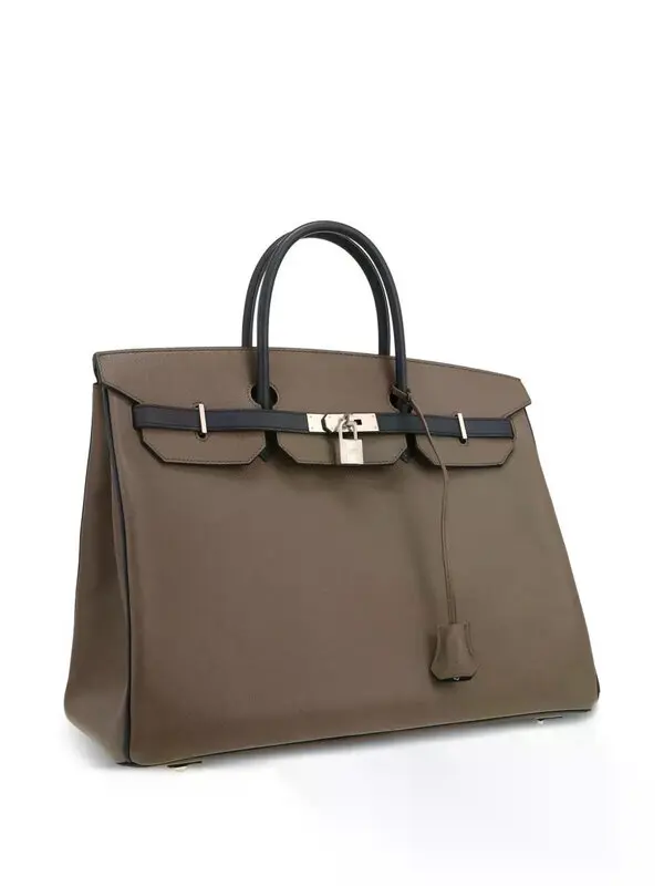 Hermès 2018 Birkin 40 Flap-fastener Tote Bag - Brown