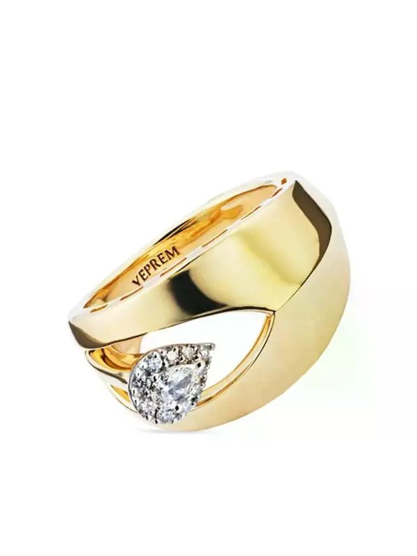 Yeprem 18k Yellow And White Diamond Ring