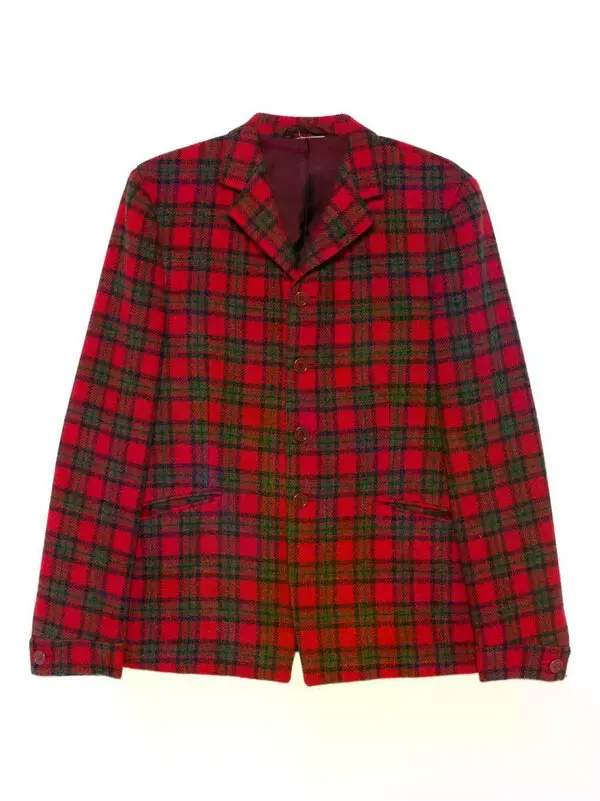 ROMEO GIGLI 1990s Checked Jacket - Red