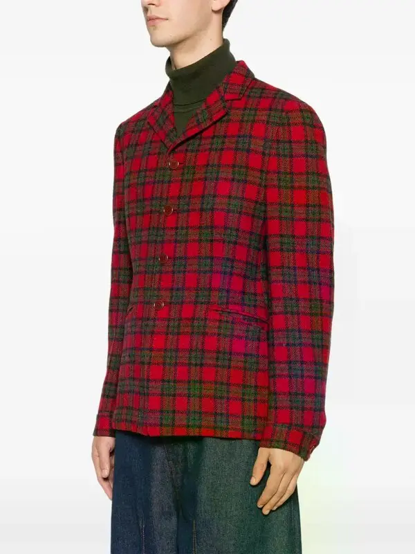 ROMEO GIGLI 1990s Checked Jacket - Red