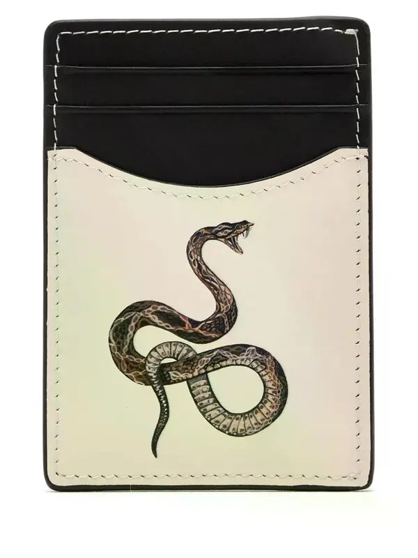 DUKE + DEXTER Dean Snake Cardholder - Neutrals