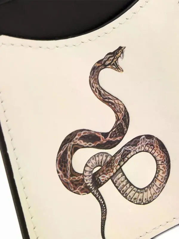 DUKE + DEXTER Dean Snake Cardholder - Neutrals