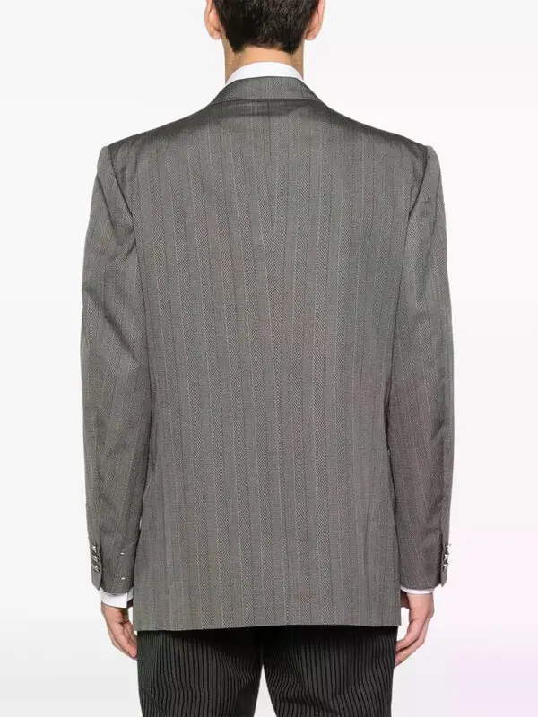 Dior 1990s Striped-pattern Double-breasted Blazer