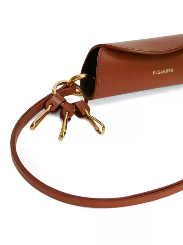 JIL SANDER Cannolo Logo-stamp Leather Keyring