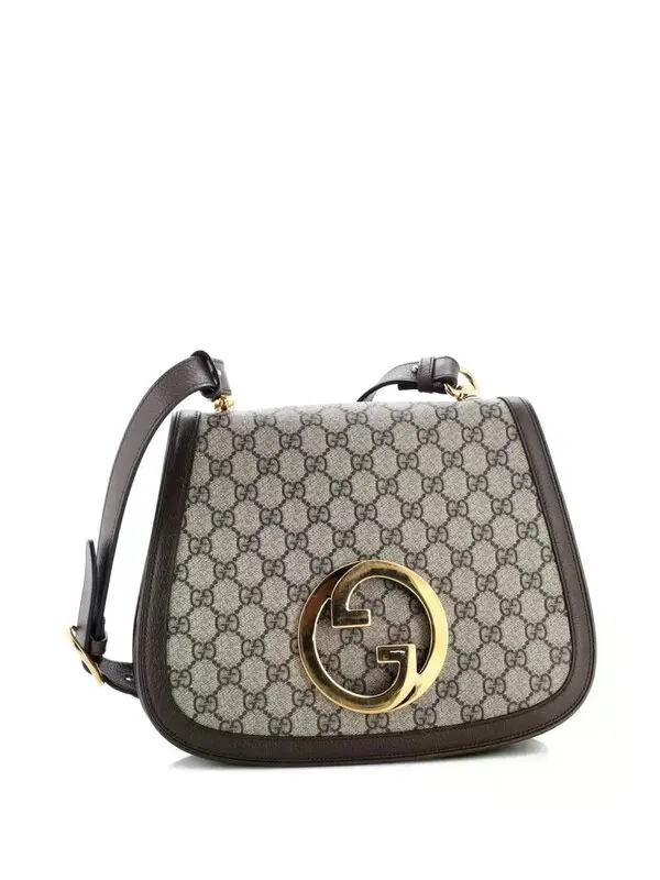 Gucci Blondie Nm Top Handle Bag Gg Coated Canvas Medium Satchel - Brown