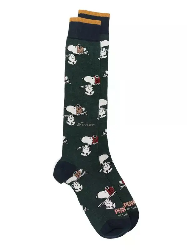 IN THE BOX Peanuts Schulz Character Print Socks - Green