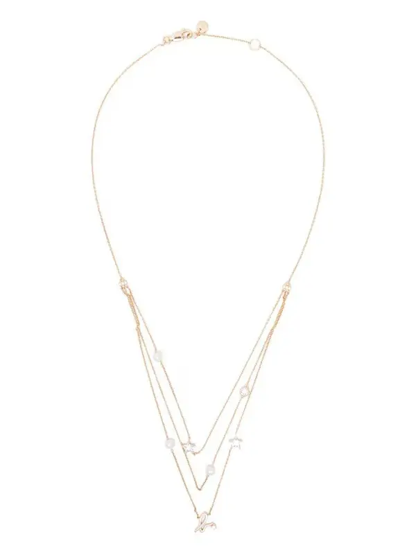 AGNÈS B. Star Pearl Layered Necklace - Gold