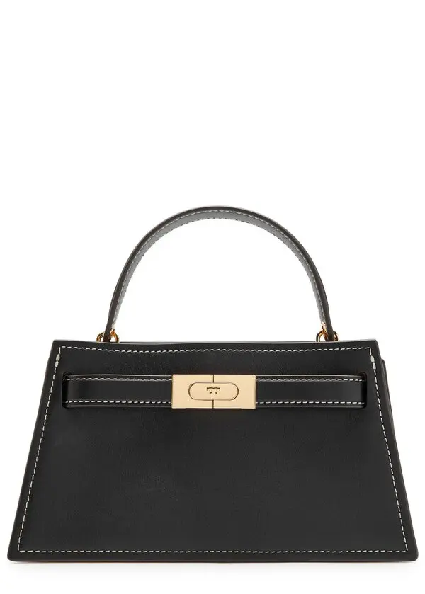 Tory Burch Lee Radziwill Mini Pebbled Leather Top Handle Bag