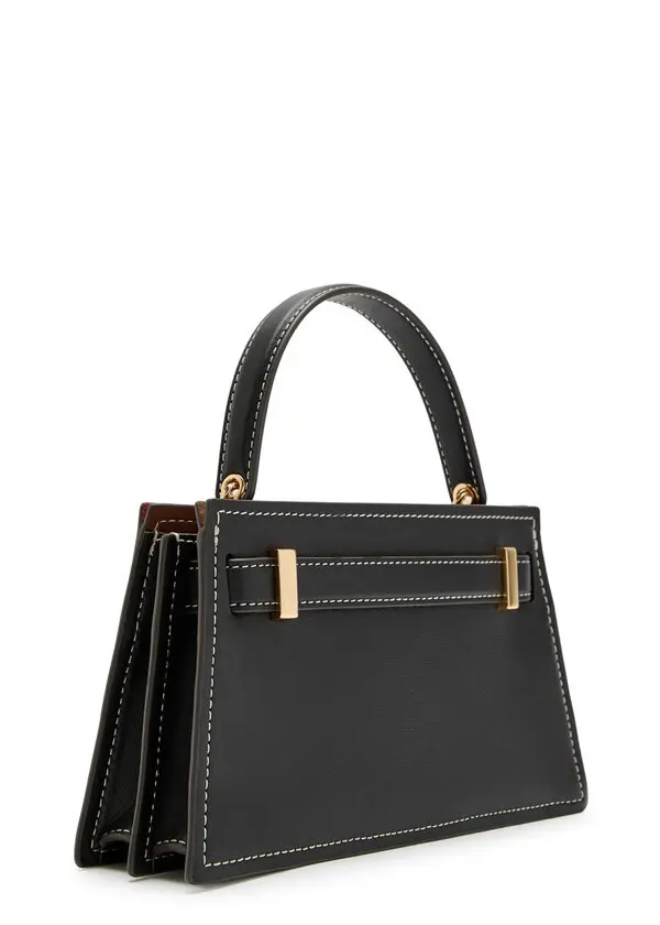 Tory Burch Lee Radziwill Mini Pebbled Leather Top Handle Bag