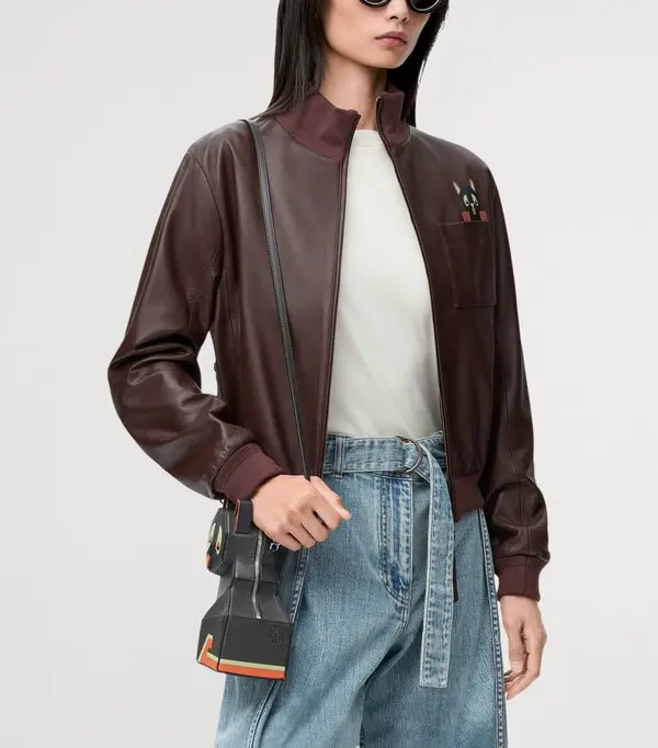 Loewe Cropped Nappa Leather Jacket
