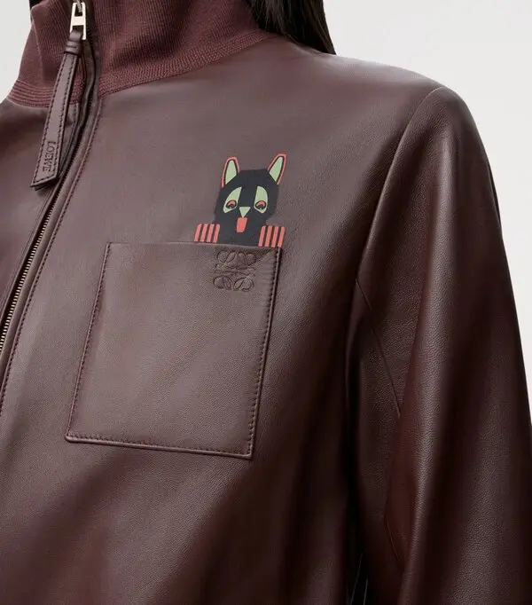 Loewe Cropped Nappa Leather Jacket