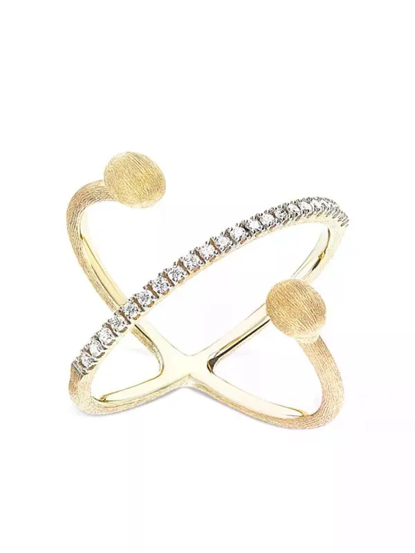 NANIS 18k Yellow Élite Diamond Criss-cross Ring - Gold