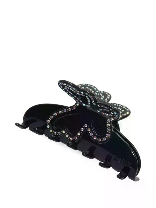 KATYA Butterfly Embellished Hair Clip - Noir