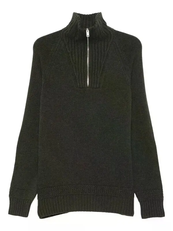 FAY Half-zip Sweater With Elbow Patches