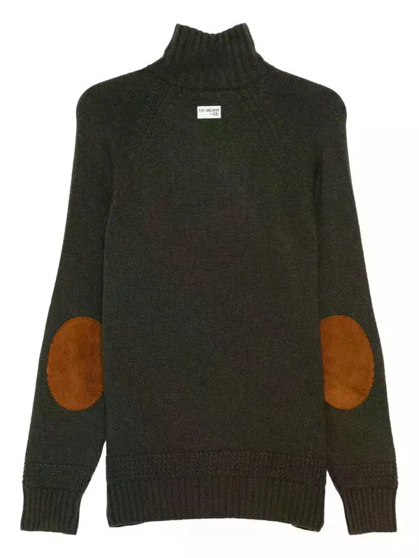 FAY Half-zip Sweater With Elbow Patches