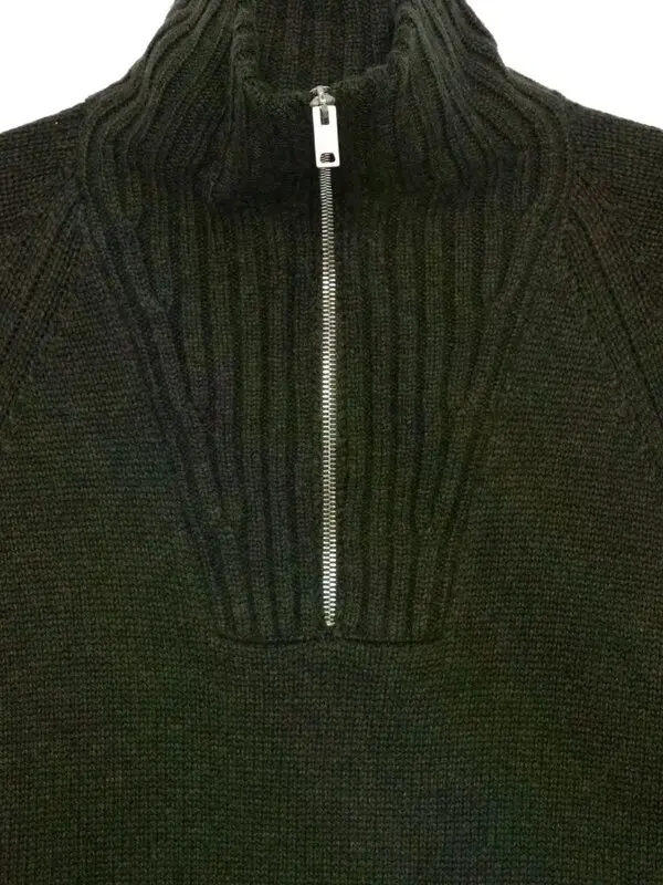 FAY Half-zip Sweater With Elbow Patches