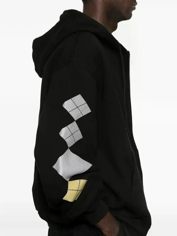 OPEN YY Argyle-print Zip Hoodie