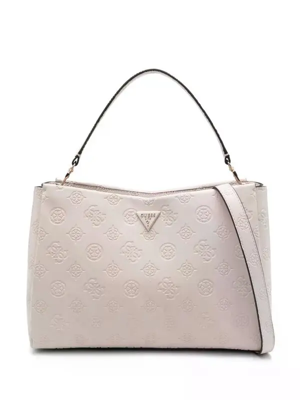 Guess Tisha Monogrammed Tote Bag - Neutrals
