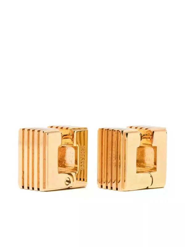 Khaite Small Empire Engraved Logo Earrings - Gold