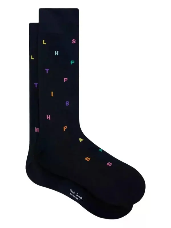 Paul Smith Keanu Stamp Socks - Blue