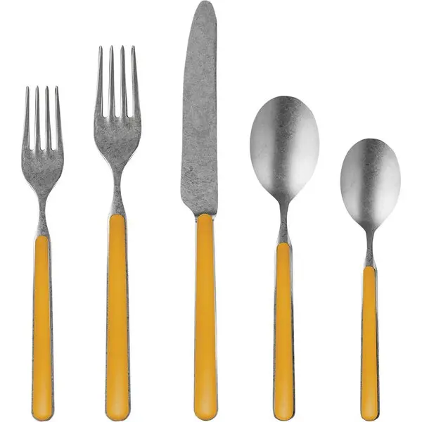 MEPRA Fantasia Pewter Flatware Set20 Pieces - Mustard