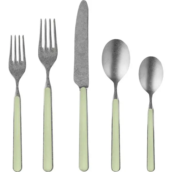 MEPRA Fantasia Pewter Flatware Set20 Pieces - Sage