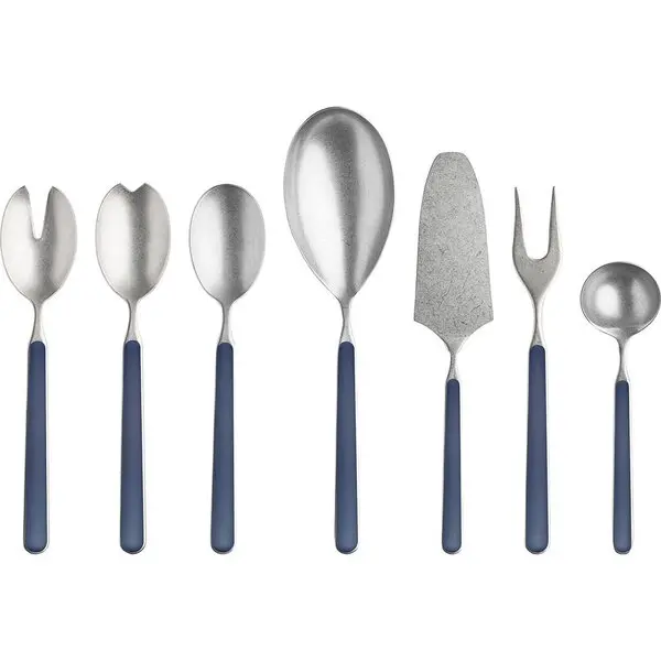 MEPRA Fantasia Pewter Serving Set7 Pieces - Cobalt