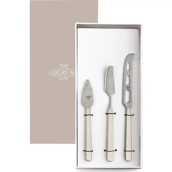 MEPRA Fantasia Pewter Cheese Knives3 Pieces - Turtle Dove