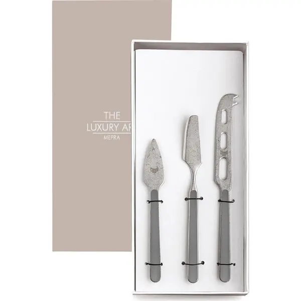 MEPRA Fantasia Pewter Cheese Knives3 Pieces - Vicuna