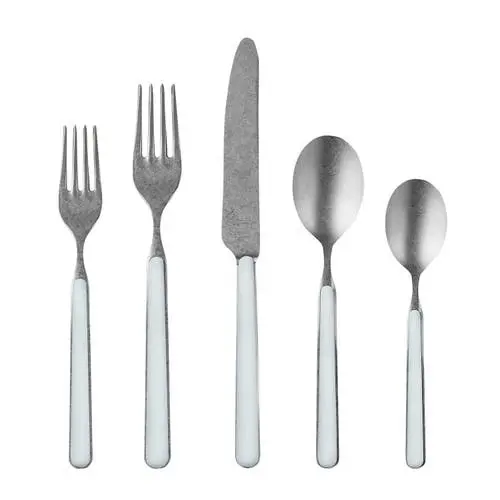 MEPRA Fantasia Pewter Flatware Set5 Pieces - Light Blue