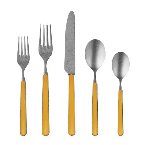 MEPRA Fantasia Pewter Flatware Set5 Pieces - Mustard