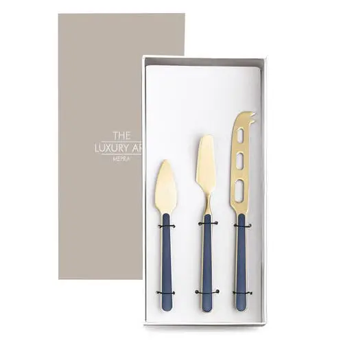 MEPRA Fantasia Ice Gold Cheese Knives3 Pieces - Cobalt
